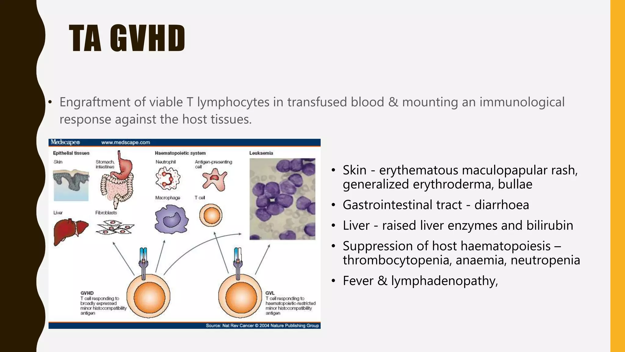 Transfusion requirements for immunocompromised patients | PPTX