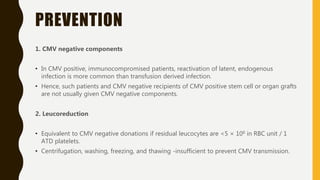 Transfusion requirements for immunocompromised patients | PPTX