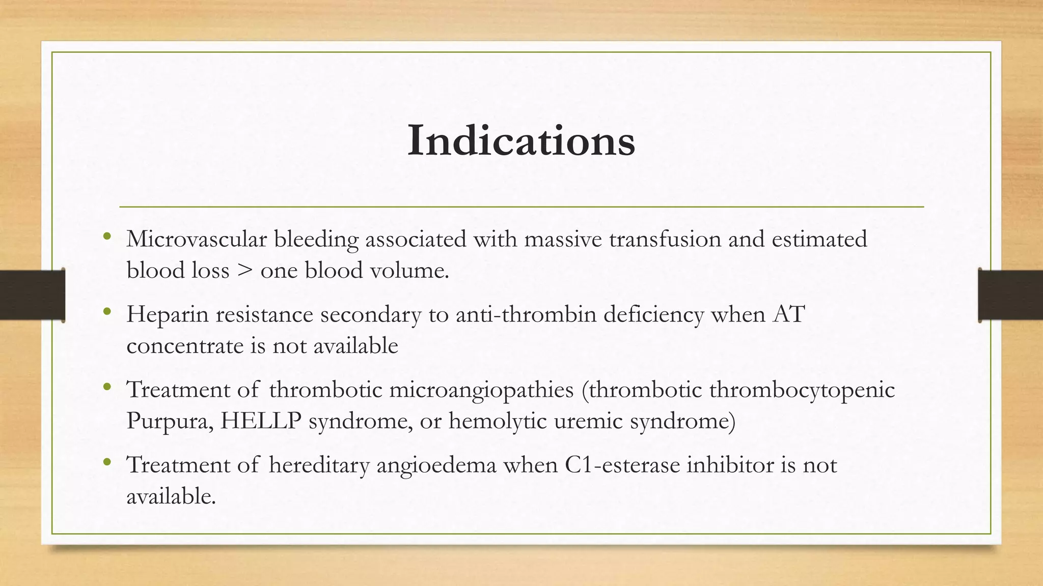 Transfusion and blood component therapy | PPT