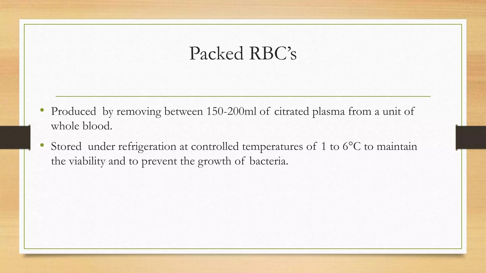 Transfusion and blood component therapy | PPT