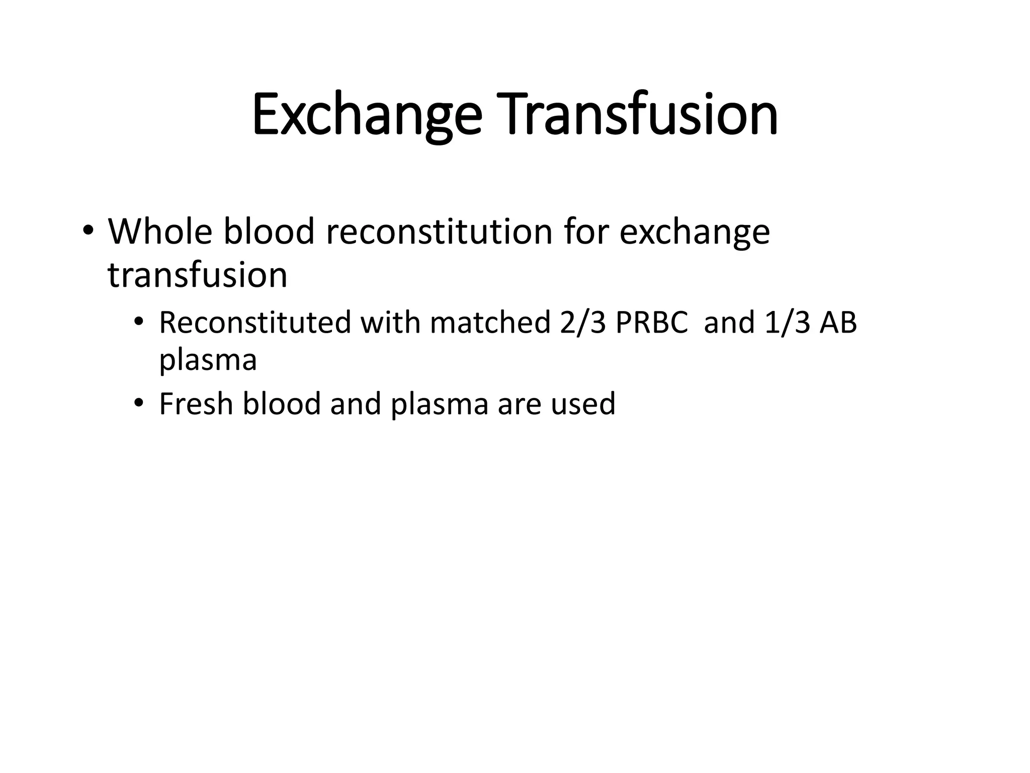 Transfusion support in neonates and paediatric patients [autosaved] | PPTX