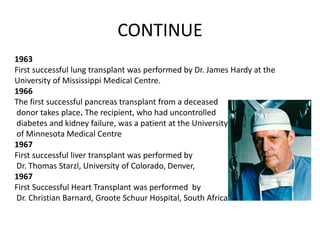 Transfusion support in solid organ transplant patient | PPTX