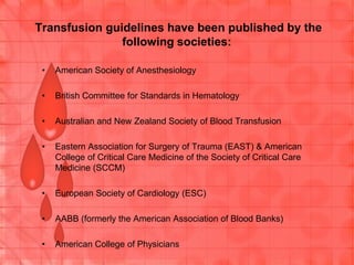 Transfusion therapy | PPTX