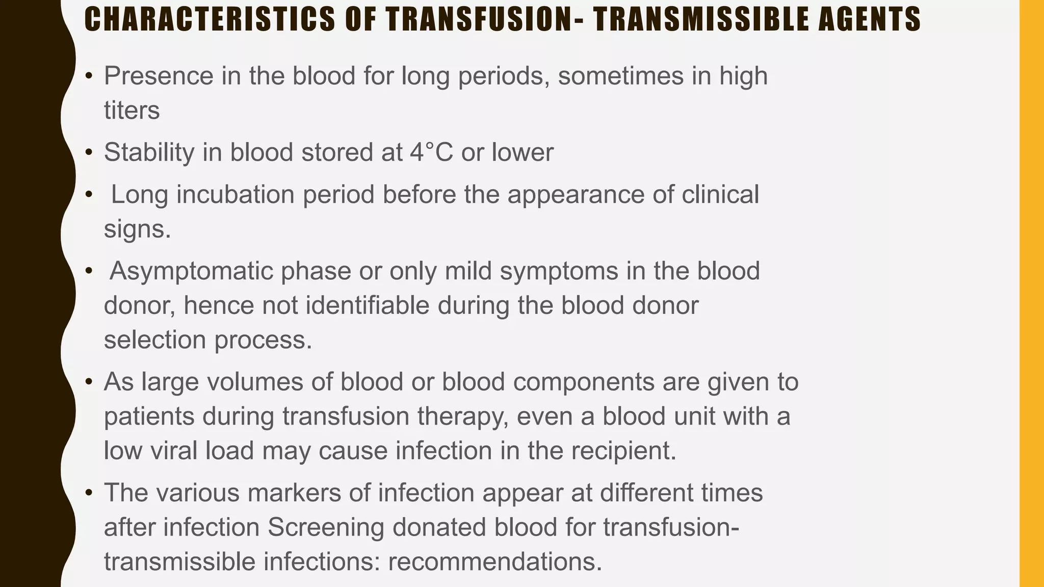 Transfusion transmissible infections sse | PPTX