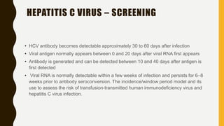Transfusion transmissible infections sse | PPTX