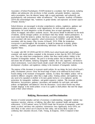 Transgender student-model-policies (5) | DOCX | Professional School ...