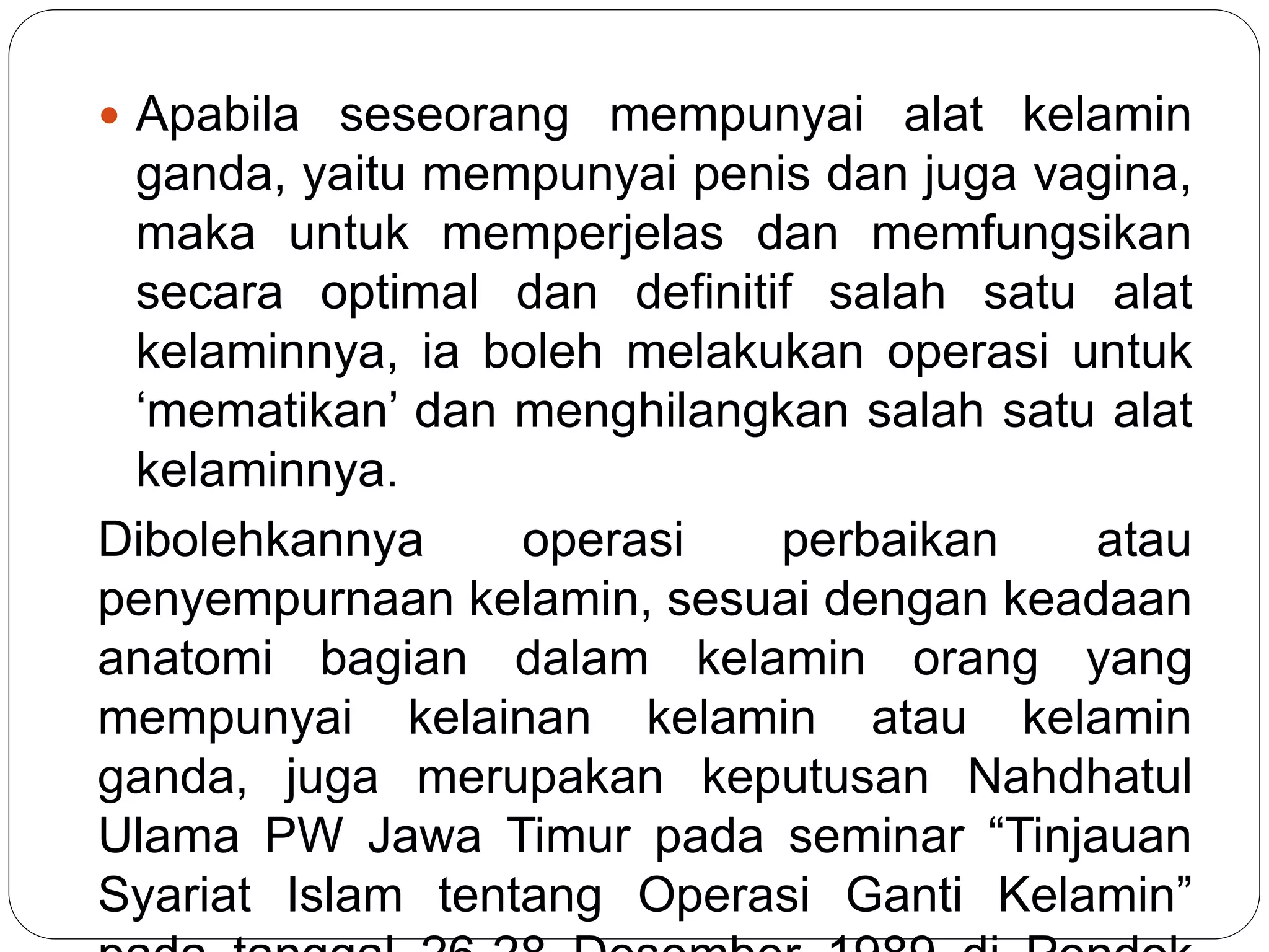 Transgender, hukumnya dalam Islam | PPT Transgender, hukumnya dalam Islam | PPT