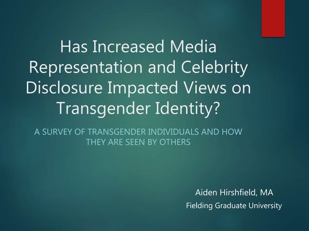 Transgender Media Representations in 2016 | PPTX
