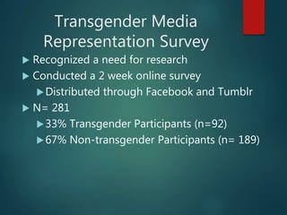 Transgender Media Representations in 2016 | PPTX