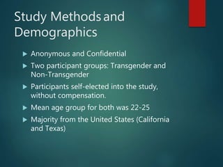 Transgender Media Representations in 2016 | PPTX