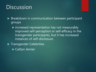 Transgender Media Representations in 2016 | PPTX