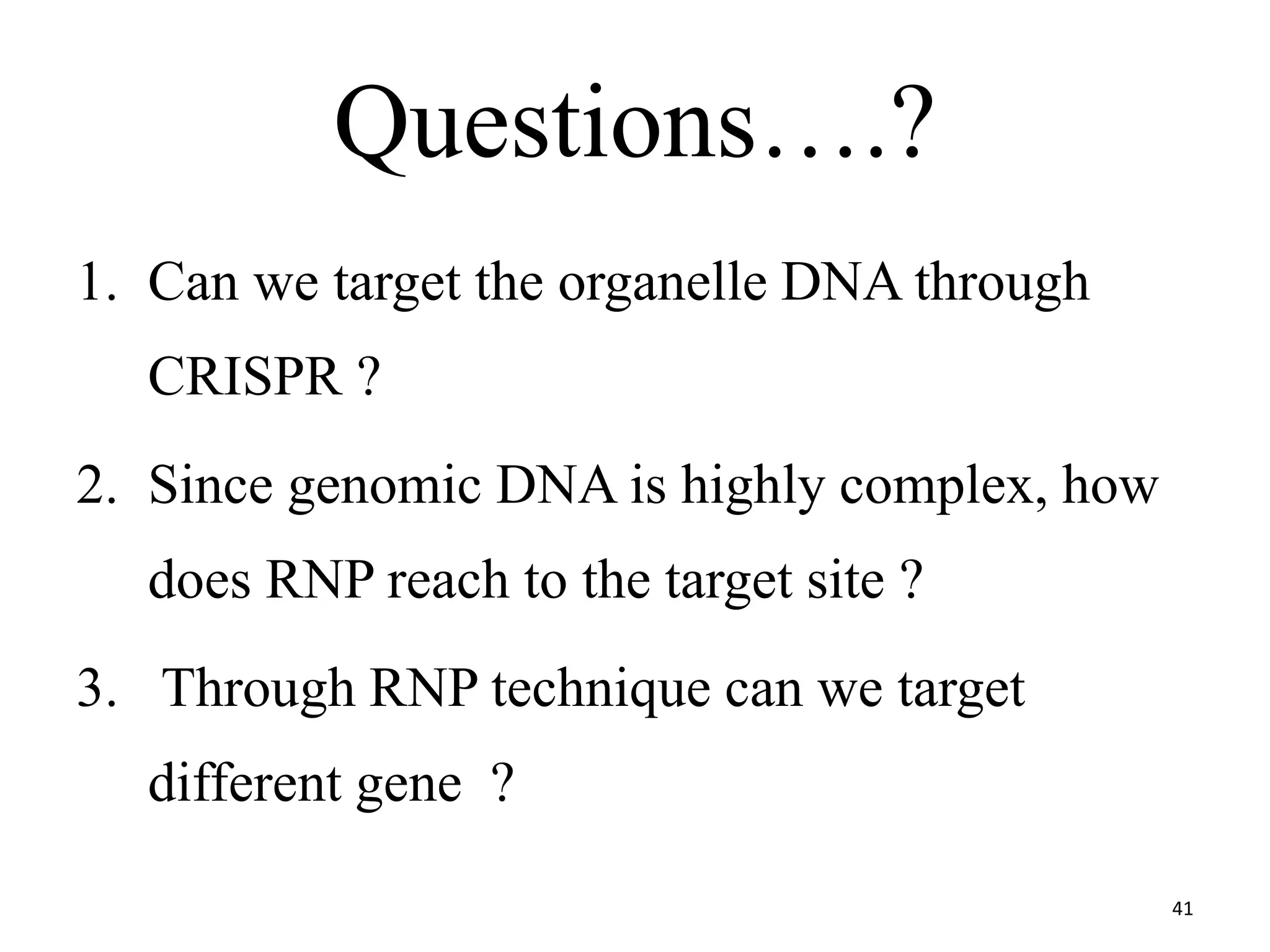 Transgene Free Genome Editing | PPT