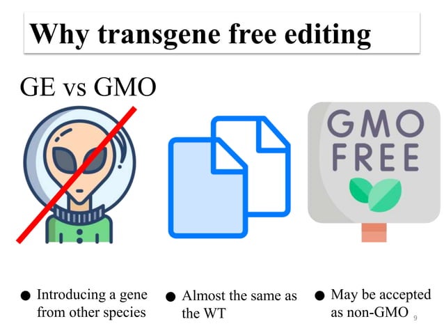 Transgene Free Genome Editing | PPT