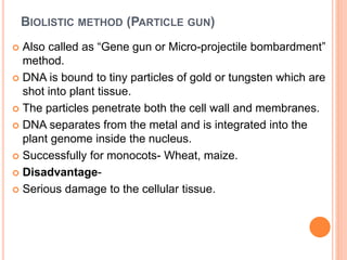 Tarns-genesis and development of transgenic plant | PPTX