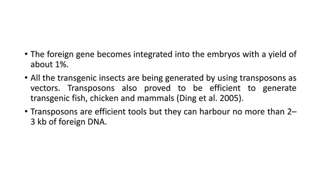 Transgenesis in animals | PPTX | Biological Sciences | Science