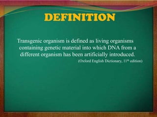 Transgenic Definition
