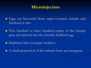 Transgenic animals which is genetically modified | PPT