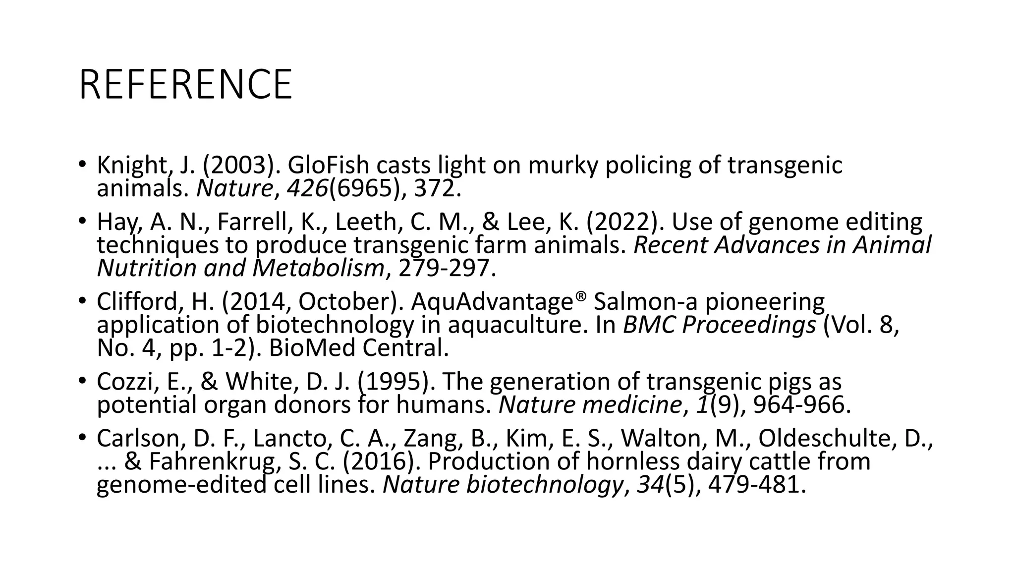 TRANSGENIC AND GENOME EDITED ANIMALS,.pptx | Genetics | Science