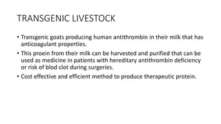 TRANSGENIC AND GENOME EDITED ANIMALS,.pptx