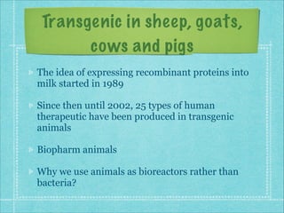 Transgenic animals | PDF