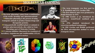 Transgenic animals- Sharmista | PPT