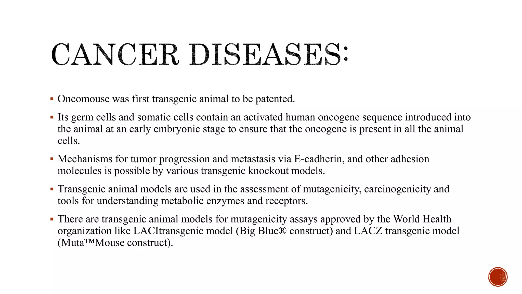 Transgenic animals | PPTX | Biotech and Biomedical Industry | Industries