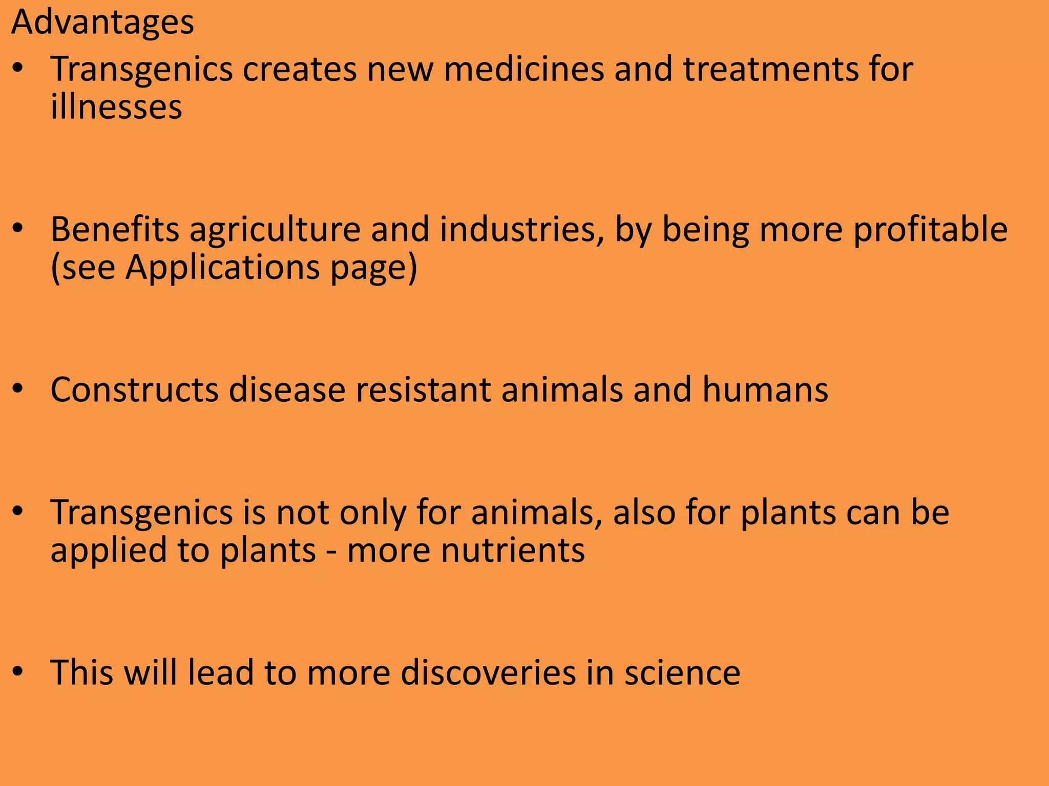 Transgenic animals | PPTX