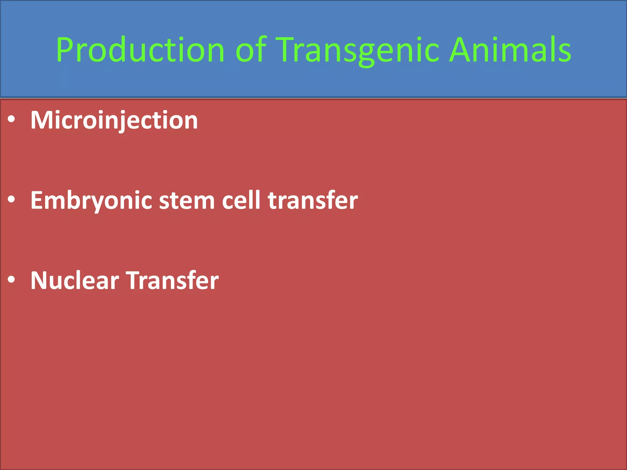 Transgenic animals | PPTX
