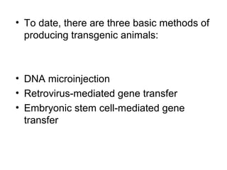 Transgenic animals | PPT