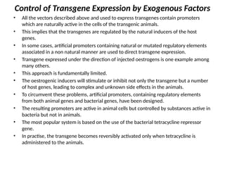 Transgenic animals and their different methods of production | PPTX