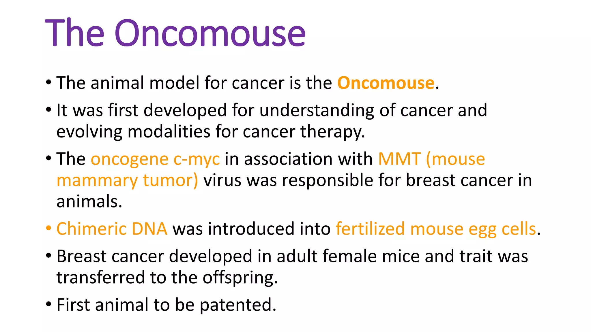 TRANSGENIC ANIMALS | PPTX