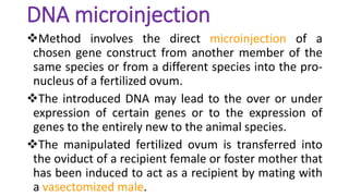 TRANSGENIC ANIMALS | PPTX