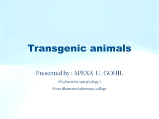 transgenic animals by apexa.pdf