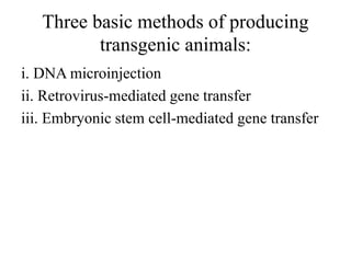 Transgenic animals by Kashikant Yadav | PPTX