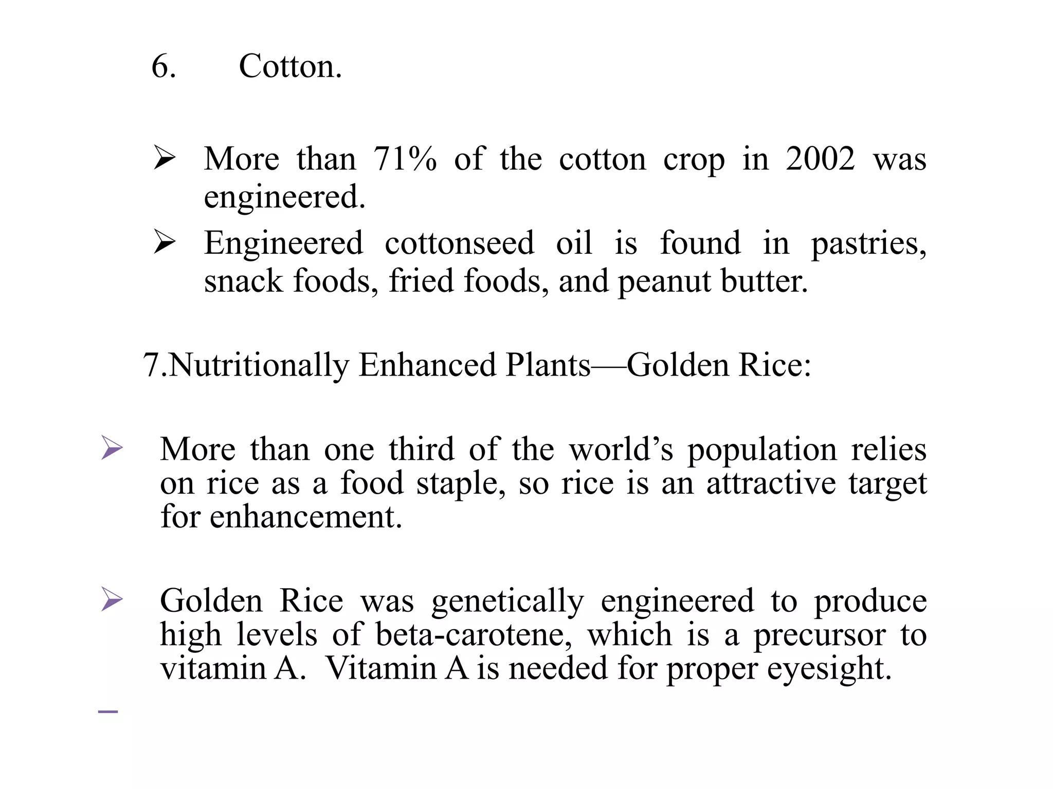 Transgenic crops and application | PPTX