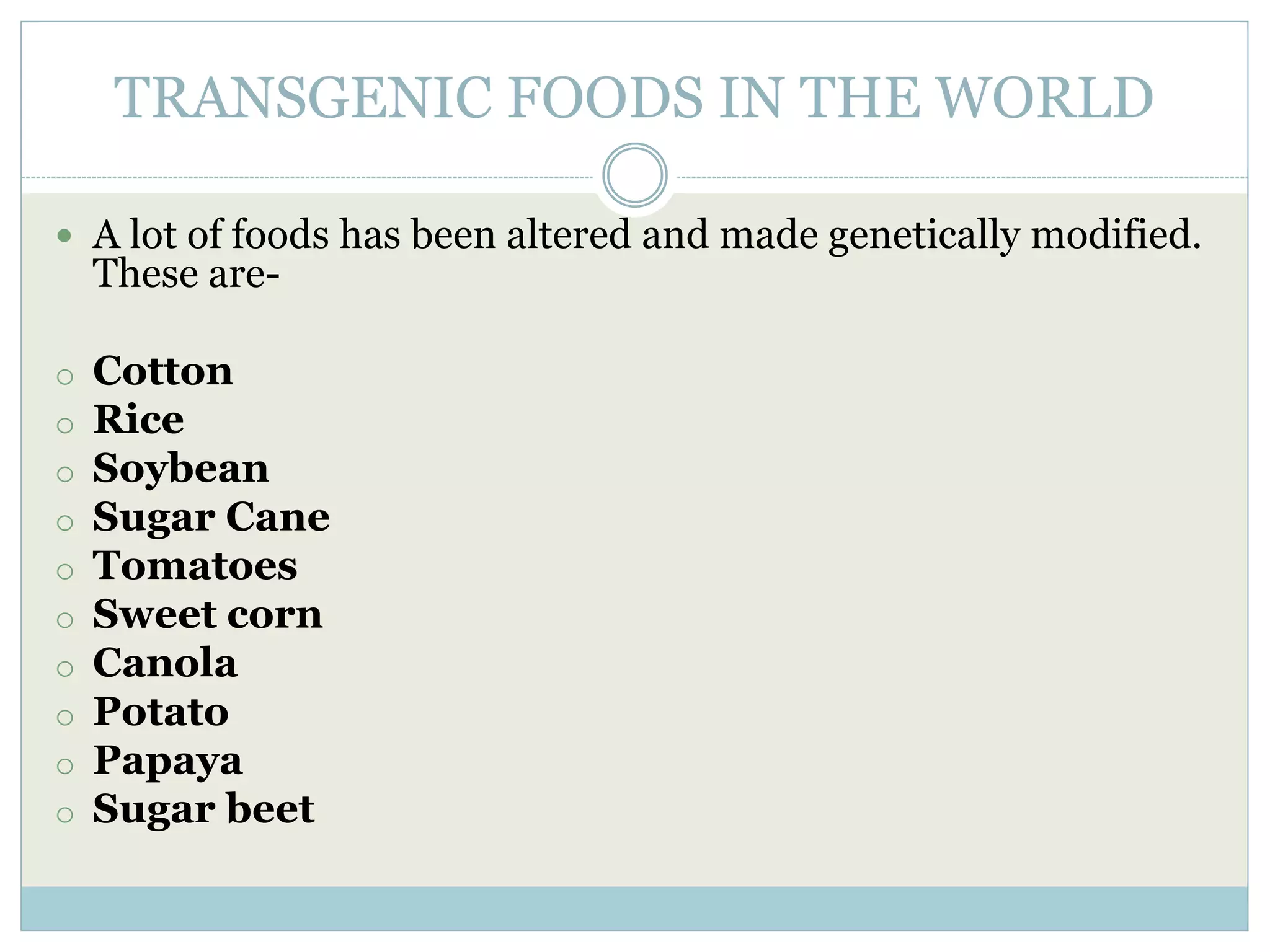 Transgenic food | PPTX