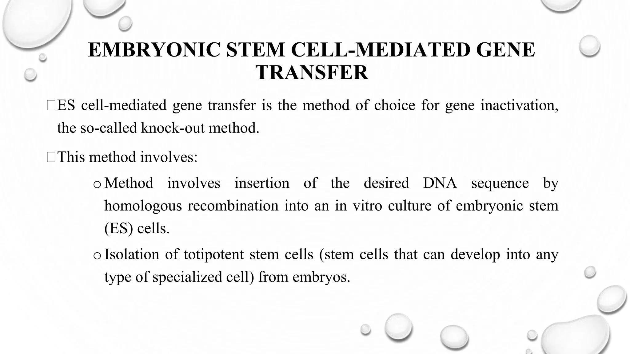 Transgenic manipulation of animal embryos and its application | PPTX