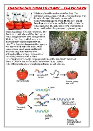 Transgenic organisms by Rajalakshmi | DOCX
