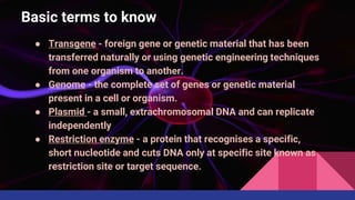 Transgenic organisms and methods of their production. | PPTX
