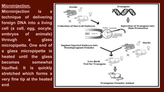 Transgenic organisms and methods of their production. | PPTX