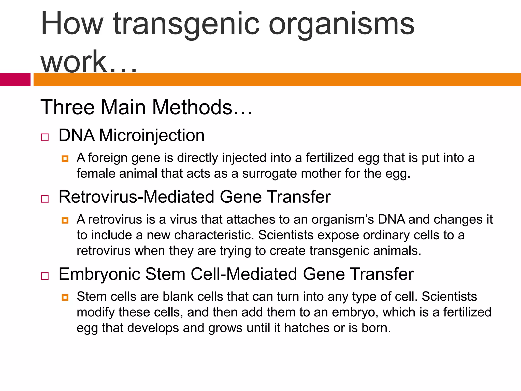 Transgenic organismspp | PPT