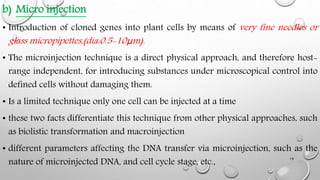 Transgenic plants and their Application | PPTX