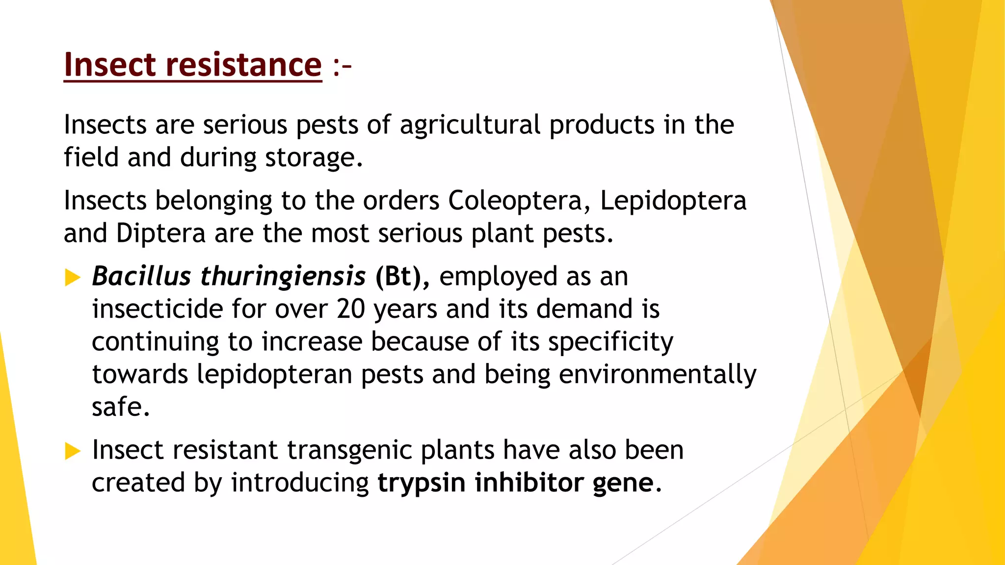 Transgenic plants | PPTX | Agriculture | Industries