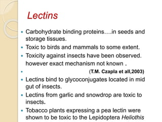Transgenic plants for insect resistance (review) | PPTX
