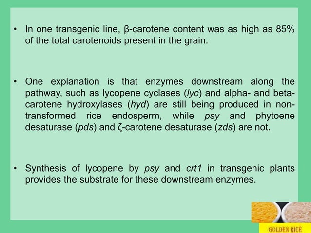 Transgenic plant with improved nutritional quality | PPTX | Agriculture ...
