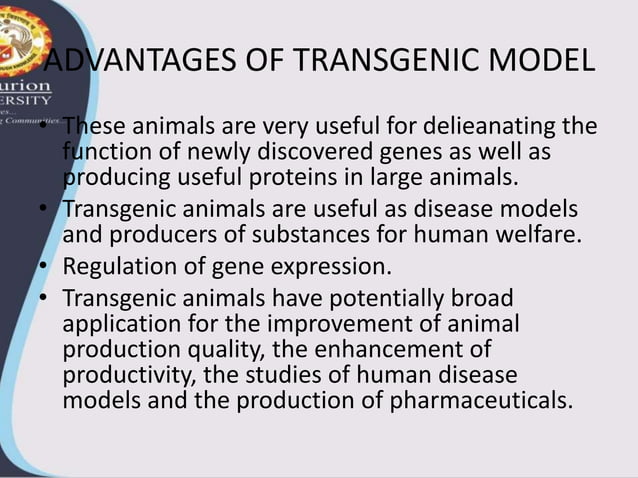 TRANSGENIC TECHNOLOGY AND ITS APPLICATION.pptx | Biological Sciences ...