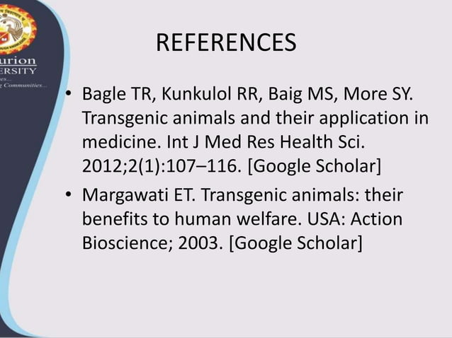 TRANSGENIC TECHNOLOGY AND ITS APPLICATION.pptx | Biological Sciences | Science