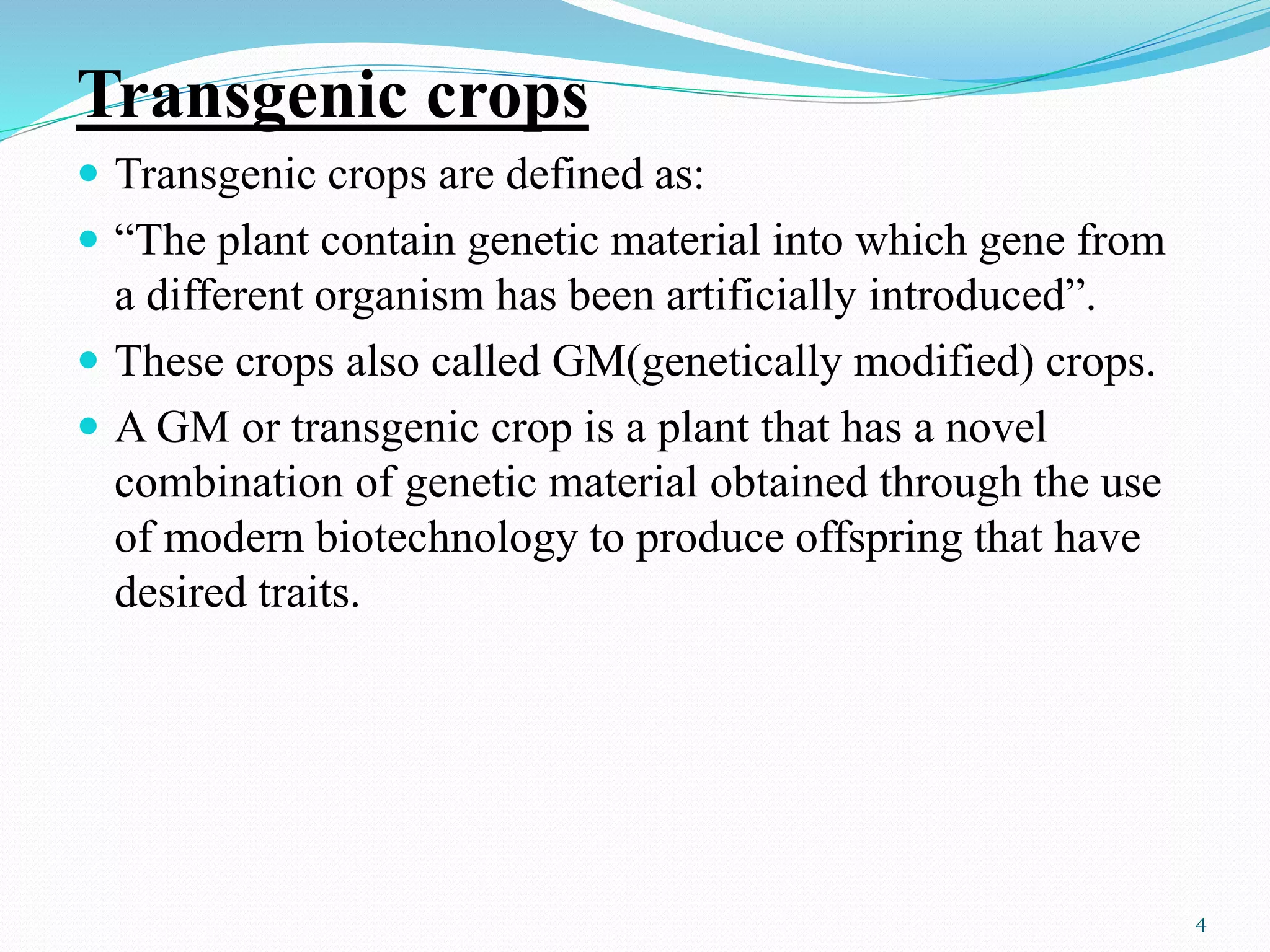 Transgenic vegetable ppt | PPTX