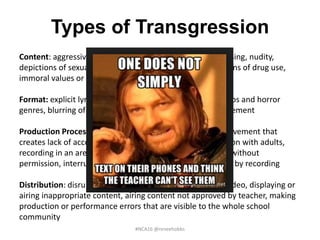 How Classroom Teachers Approach Transgression in Media Production ...