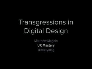 Transgressions in Digital Design | PPT
